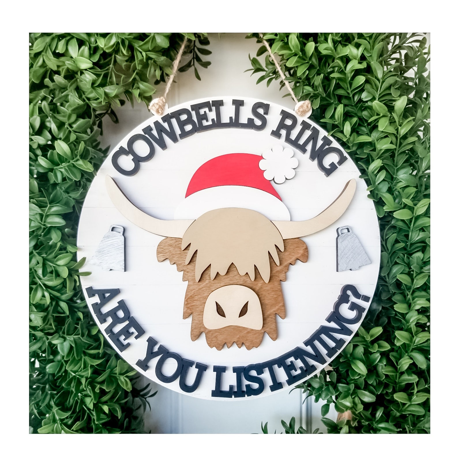 Cowbells Ring Are You Listening // Cow Sign// Funny Door - Etsy