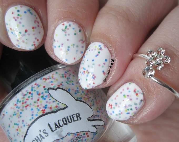Fruity O's Cereal - White Crelly Indie Nail Polish, Glitter Nail ...