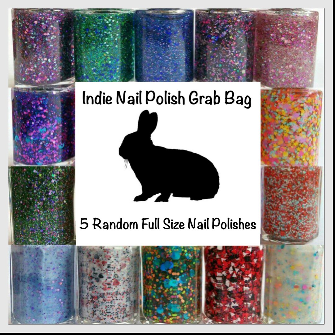 Indie Nail Polish Grab Bag: 5 Vegan, Cruelty-free, Glitter Lacquers - Etsy