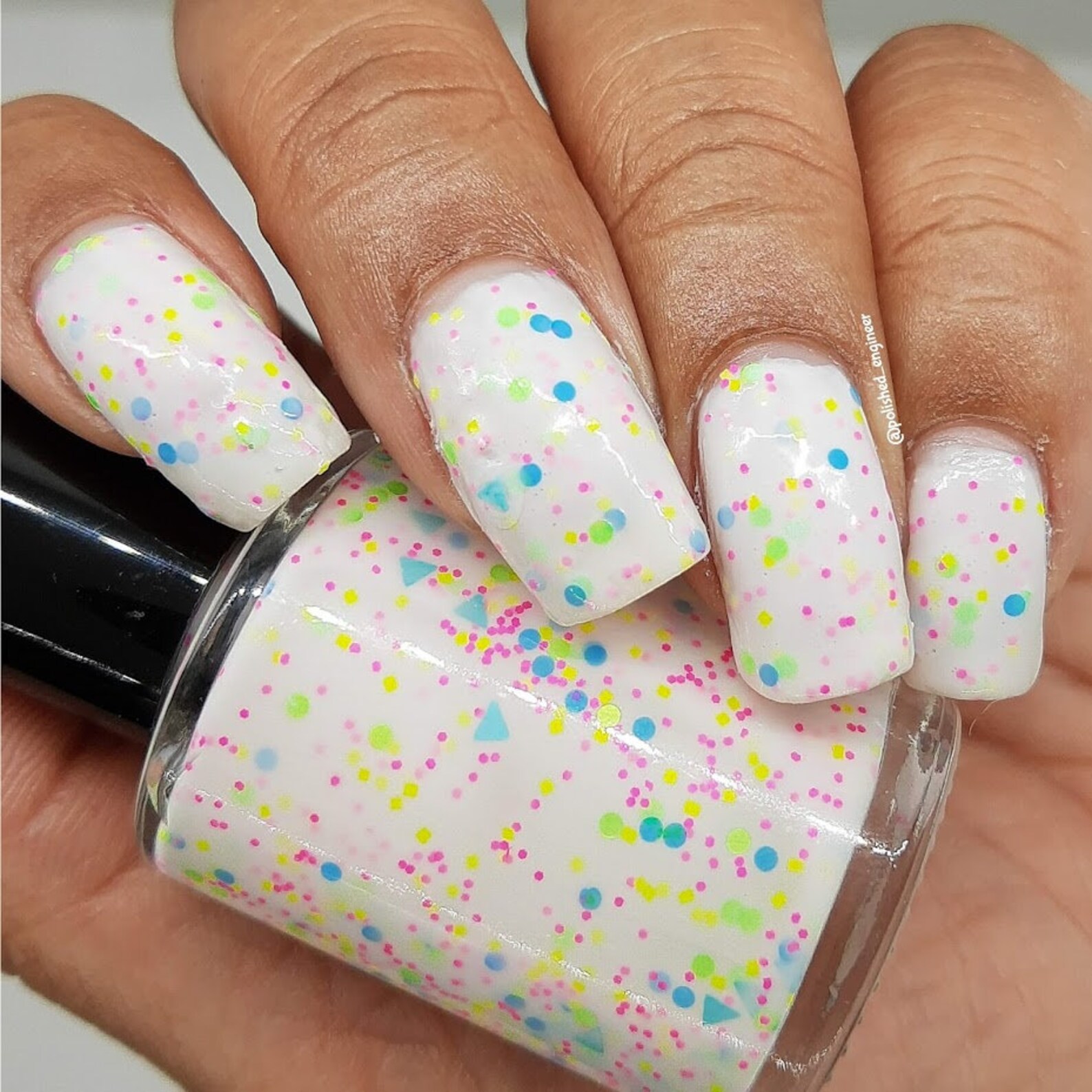 OPPALENCE White Crelly Nail Polish Glitter Indie Nail | Etsy