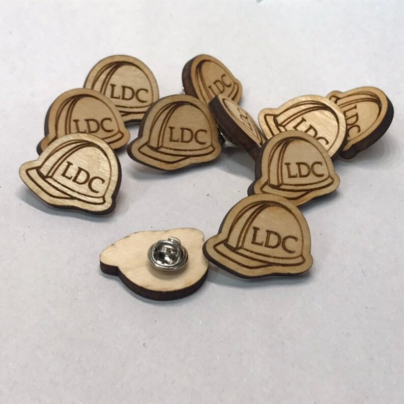 LDC Lapel Pins Laser Cut Tie Tack Wooden LDC Pin JW Ldc - Etsy