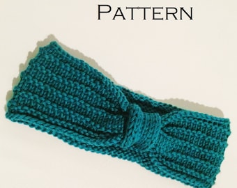 Knit Bow Baby Headband KNITTING PATTERN / Headband Knit Bow / Headband ...