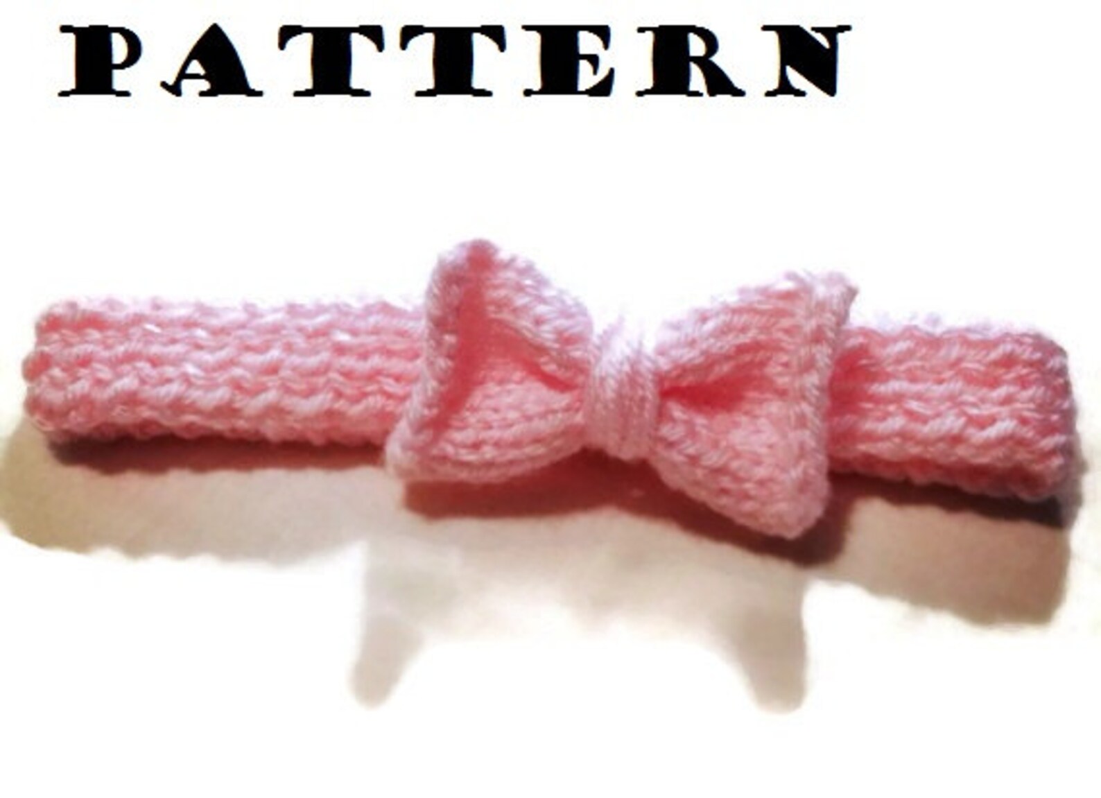 Knit Bow Headband Pattern - Etsy