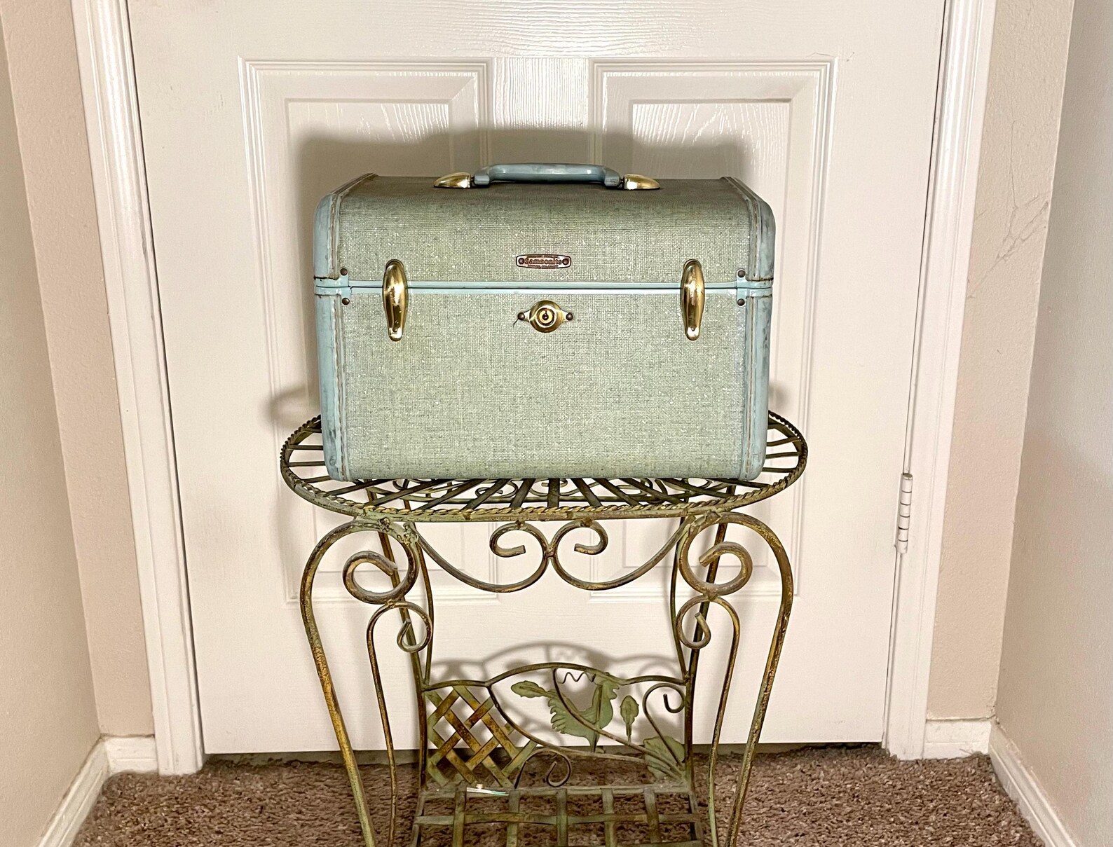 SAMSONITE TRAIN CASE, Mid Century Luggage, Vanity Case, Wedding Case ...