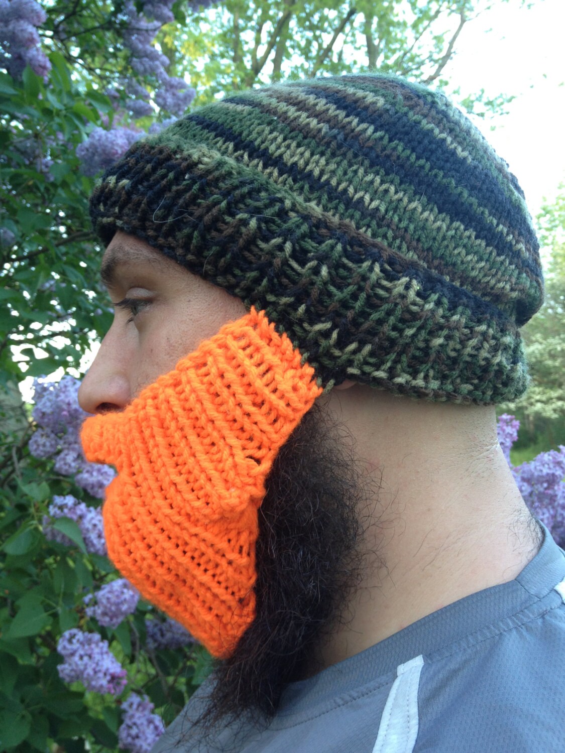 Knit Beard Hat - Made to Order - Men’s Knit Hat and Beard - Etsy Australia