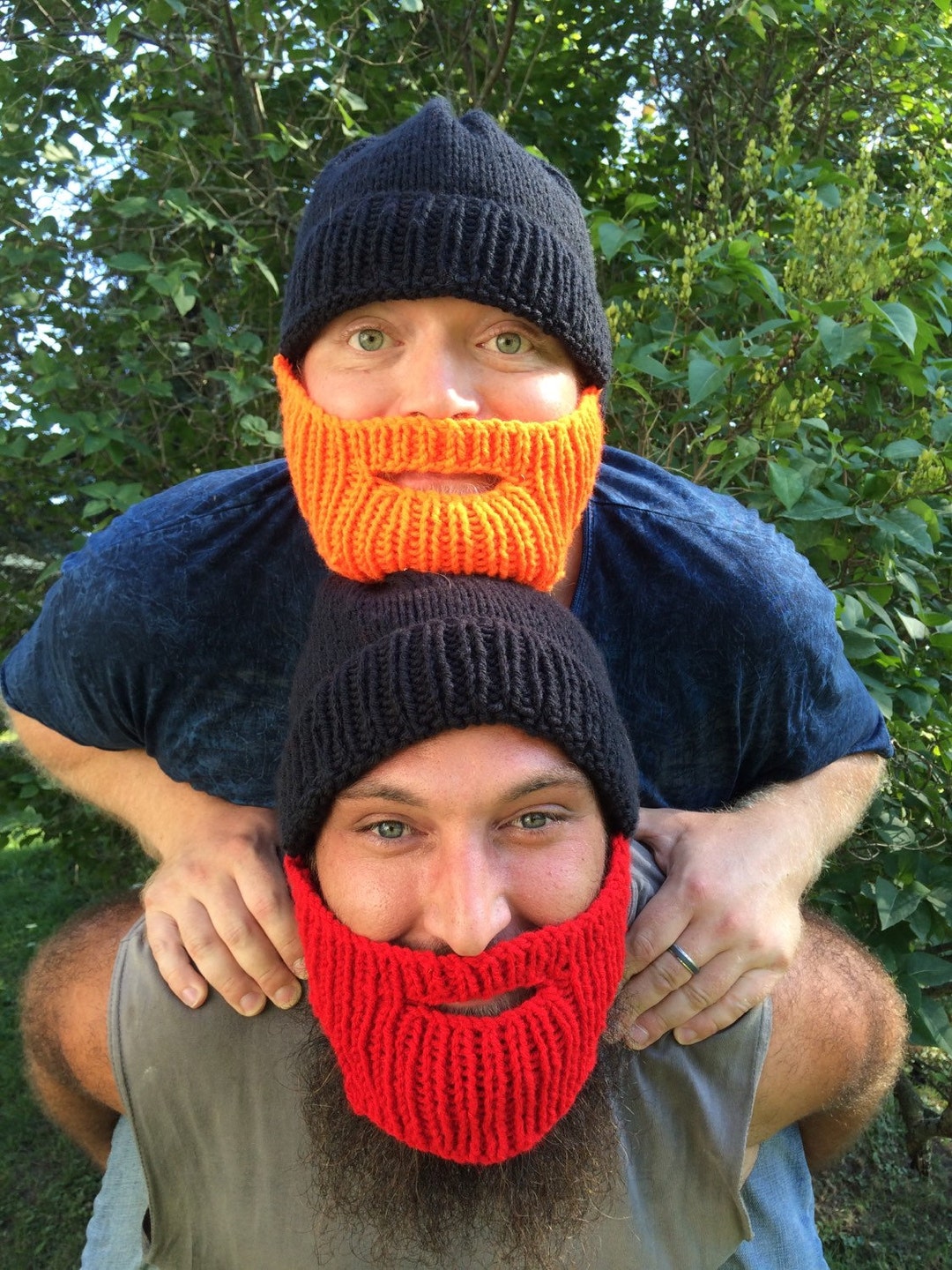 Knit Beard Hat - Made to Order - Men’s Knit Hat and Beard - Etsy