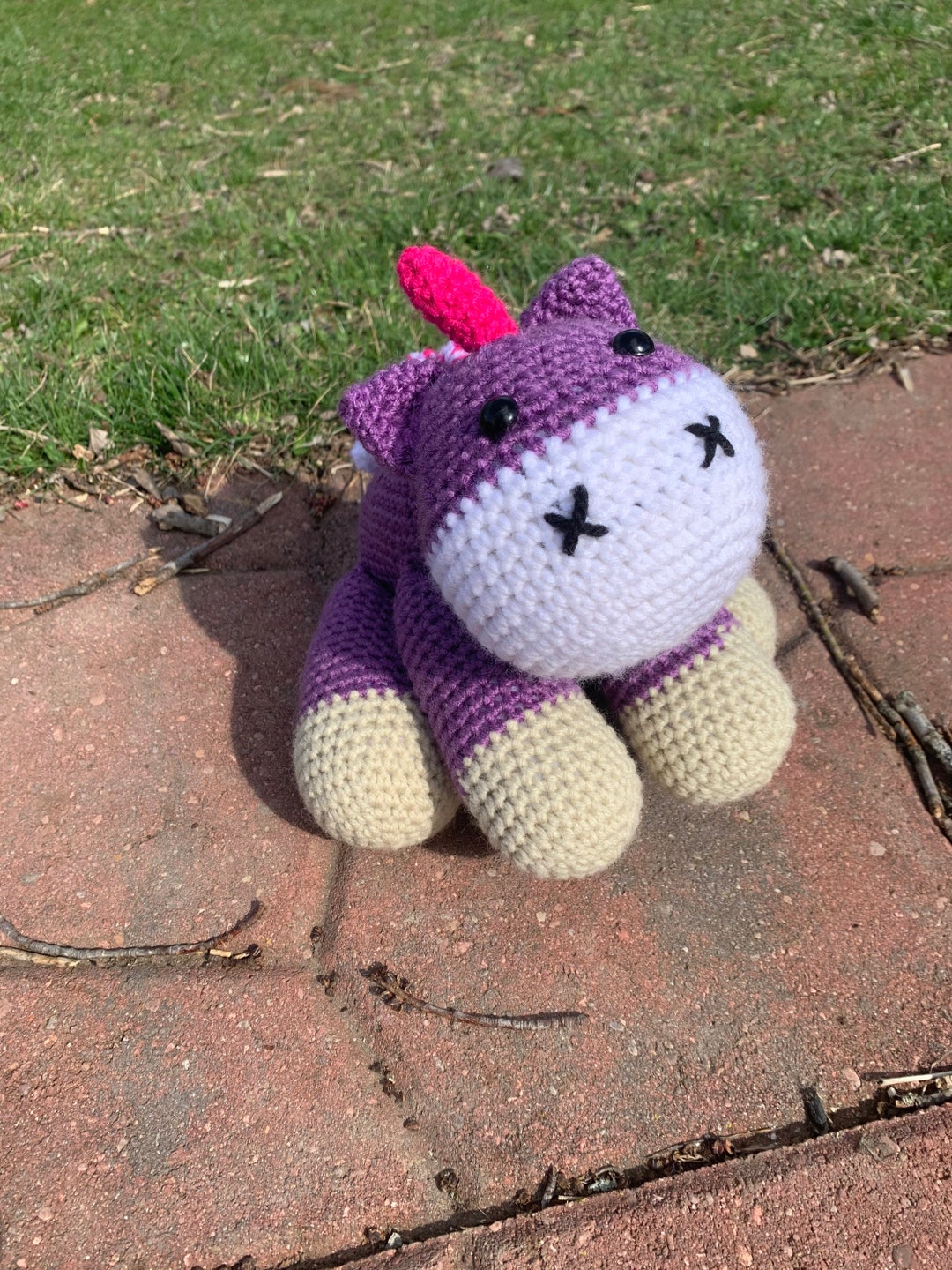 Stuffed Unicorn - Purple Unicorn - Amigurumi Unicorn - Crochet Stuffed ...