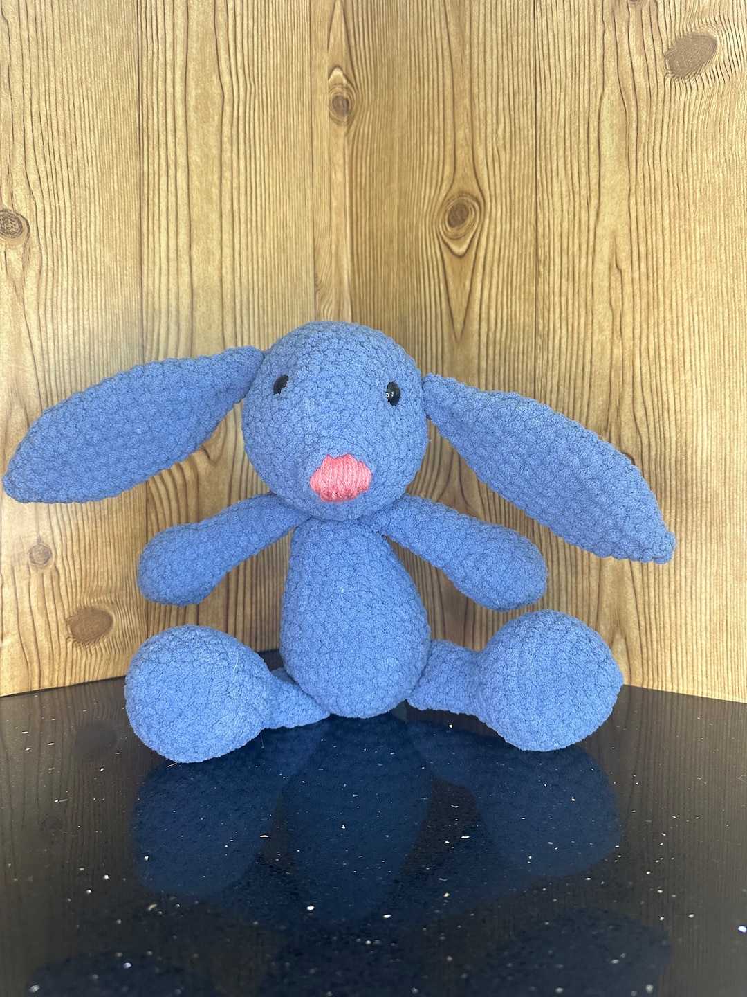 Stuffed Bunny - Blue Bunny - Crochet Stuffed Rabbit - Toy Bunny ...