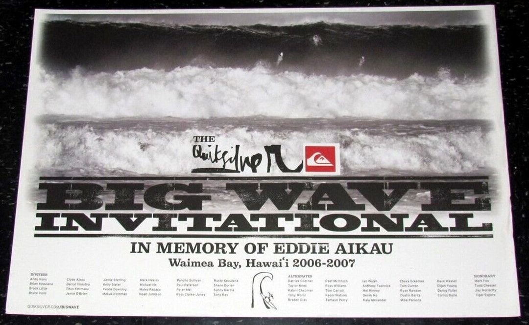 Original Eddie Aikau Big Wave Surfing Contest Poster - Waimea Bay 2006 ...