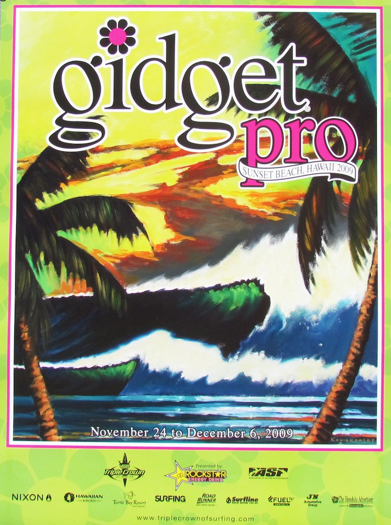Mint Wade Koniakowsky Art Original Gidget Pro Hawaii Surfing Surf ...