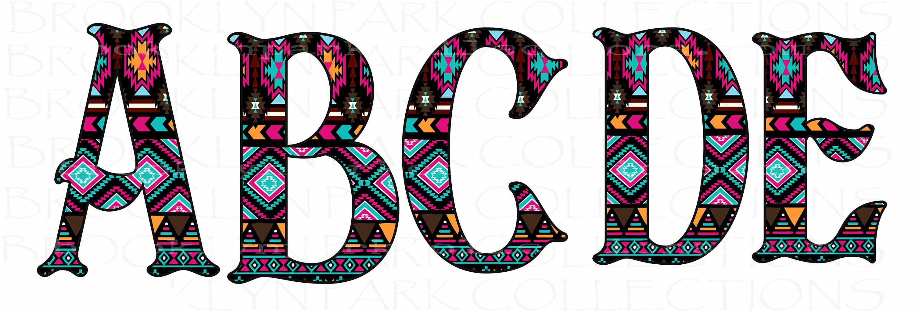 Aztec Alphabet Numbers 0-9 Letter Set A-Z Instant Digital - Etsy