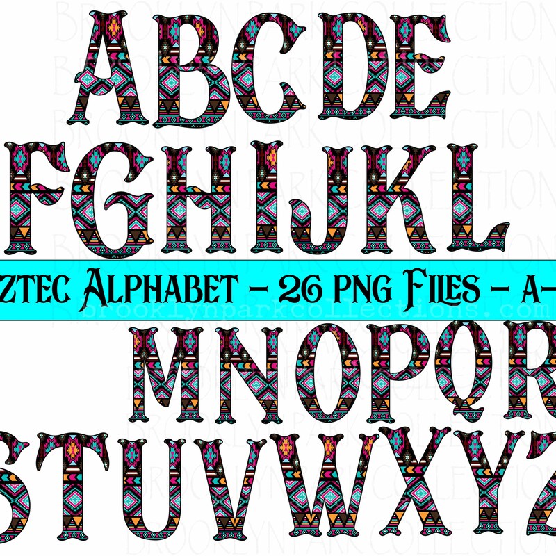 Aztec Letters - Etsy