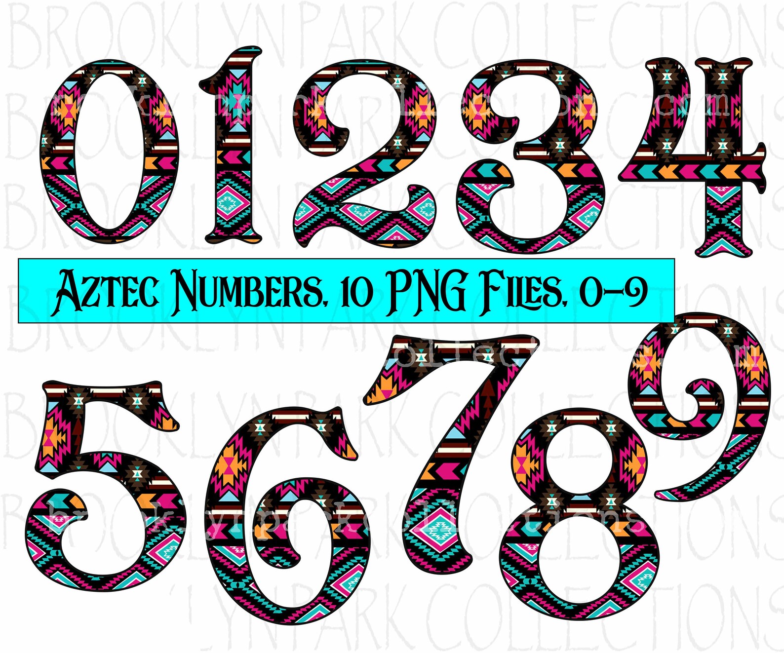 Aztec Alphabet Numbers 0-9 Letter Set A-Z Instant Digital | Etsy