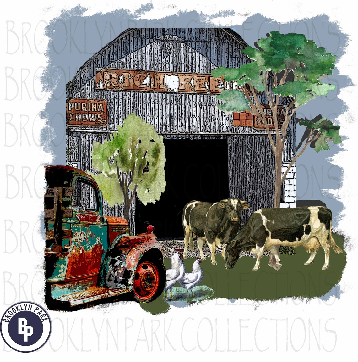 Farm Barn Vintage Truck Purina Signs Instant Digital - Etsy