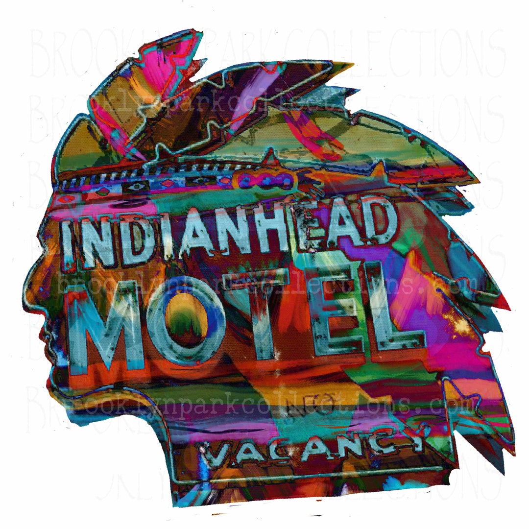 Indian Head Motel, Southwest, Instant Digital Download, Sublimation PNG ...