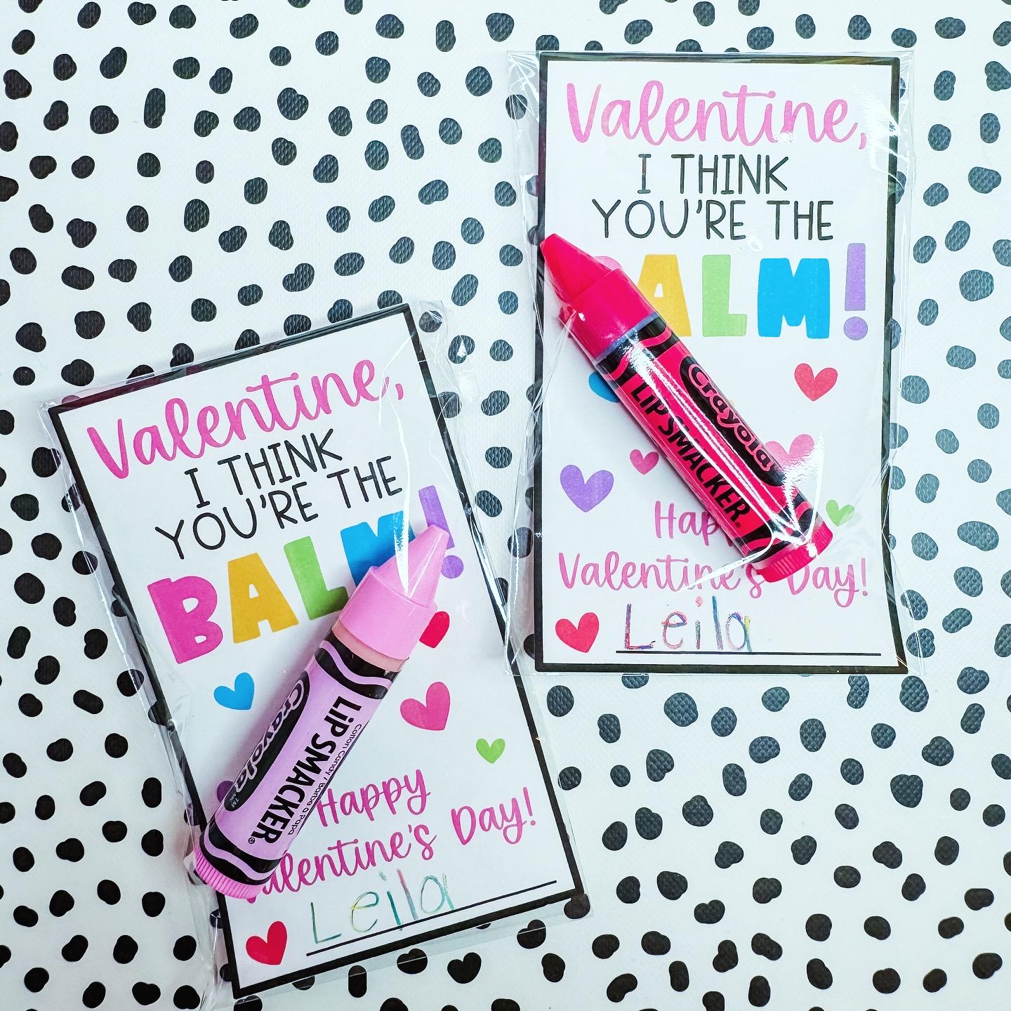 Valentine's Day Lip Balm Gift Tags | Kids Lip Balm Valentine Printable ...