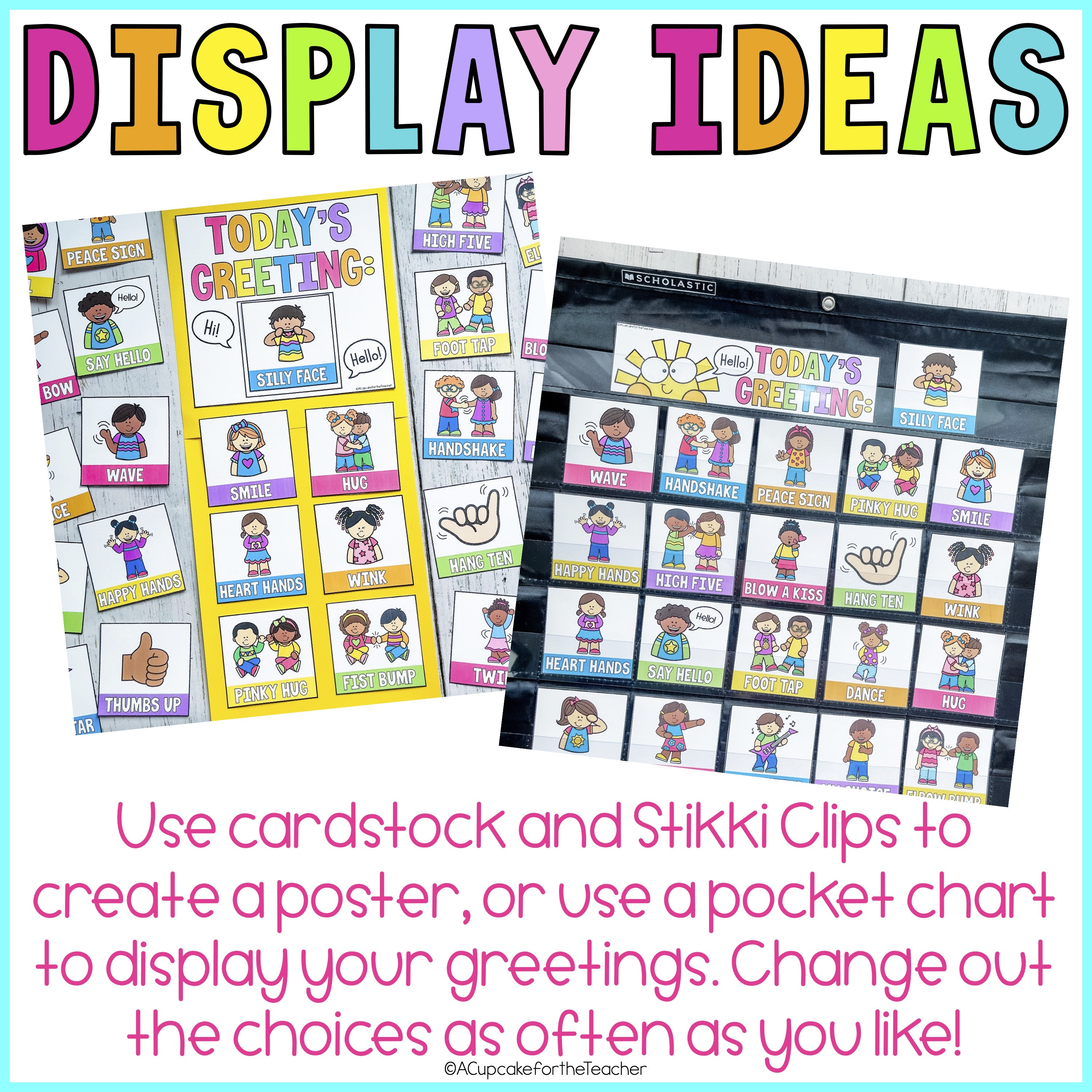 Morning Greeting Choices | Classroom Greeting or Goodbye Signs ...