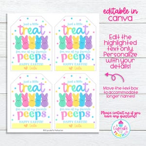 Easter Gift Tags Printable | Editable Treats for My Favorite Peeps ...