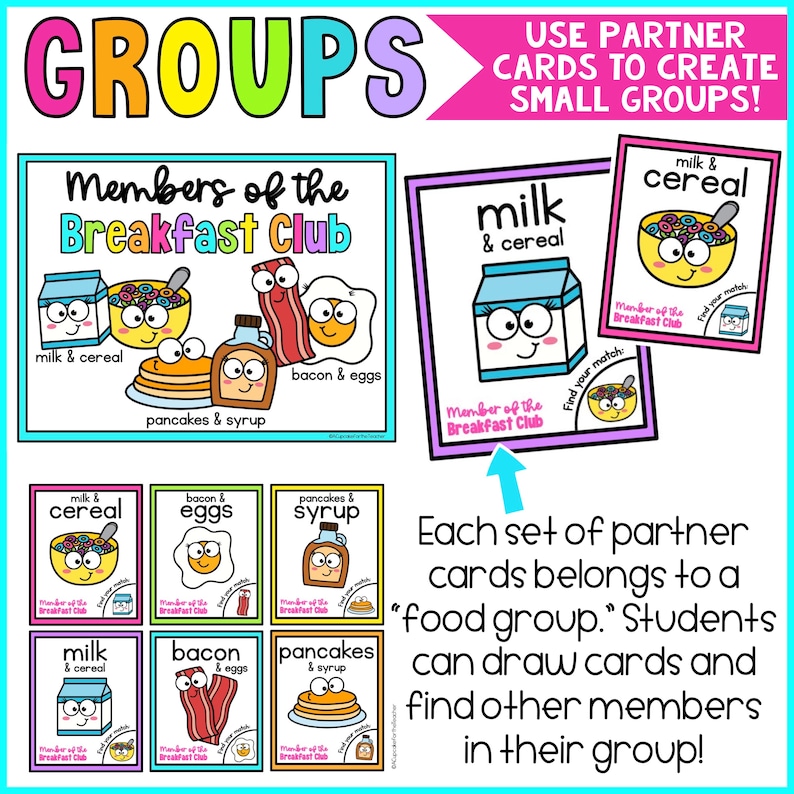 Partner and Small Group Pairing Cards | Classroom Management - Etsy