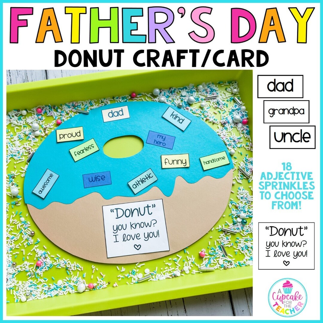 Father's Day Craft | Donut Craft | Father's Day Card | Father's Day ...