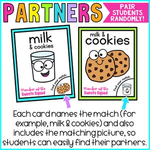 Partner and Small Group Pairing Cards | Classroom Management - Etsy