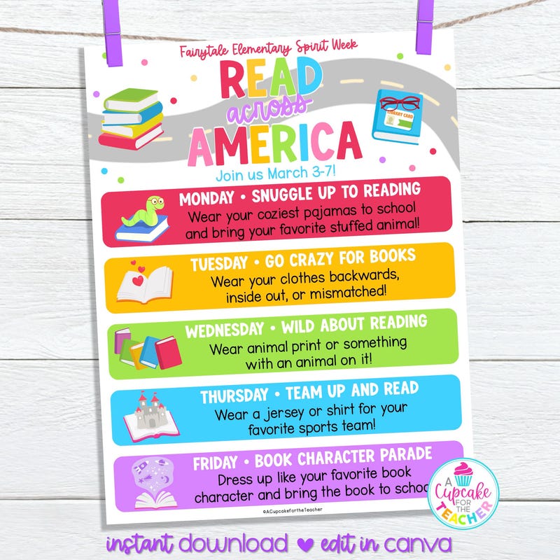 Dr. Seuss Spirit Week Ideas - Etsy