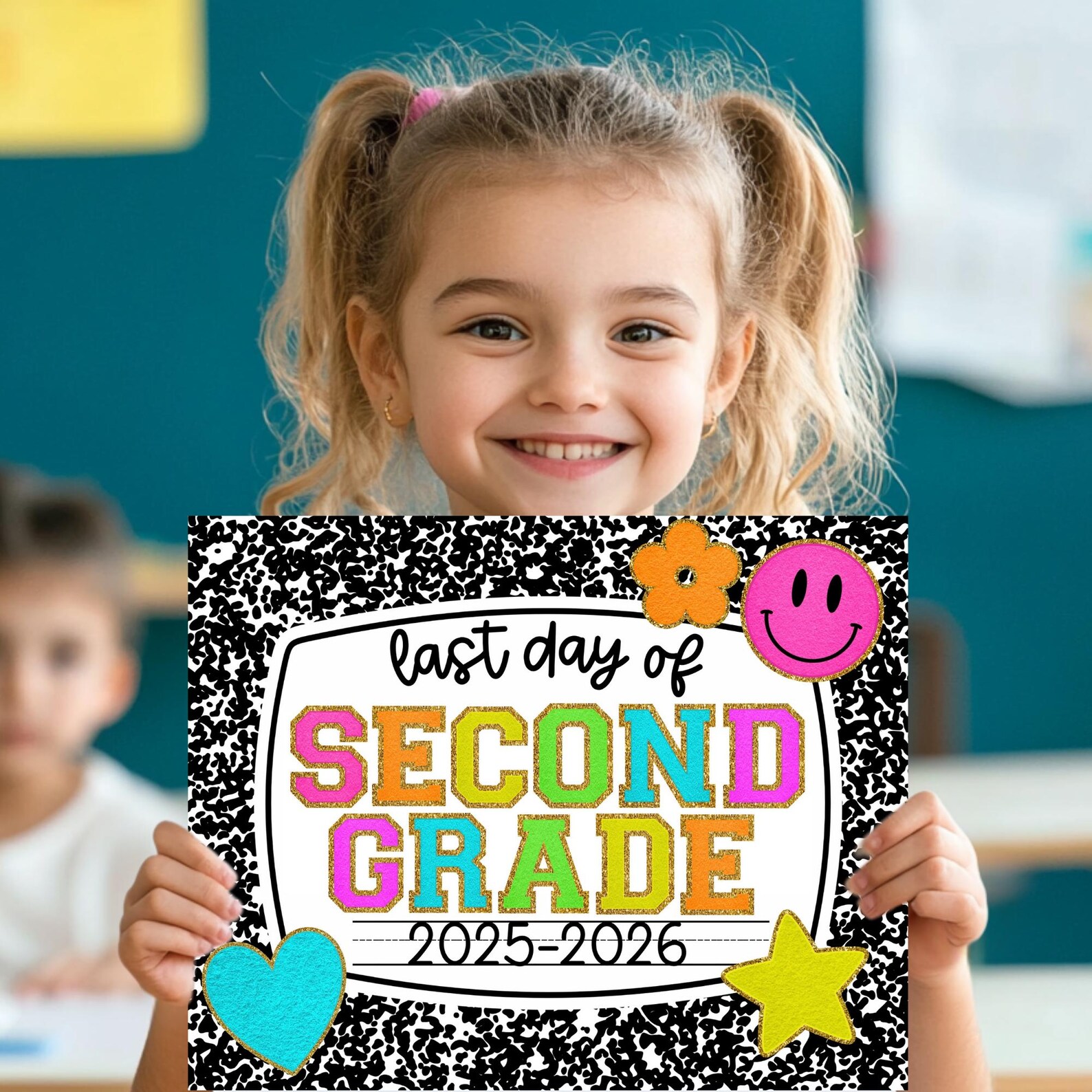 First Day of Second Grade Sign 2025 | First and Last Day of School ...