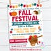 New! Editable Fall Harvest Festival Flyer Template #2 | Unique School ...