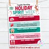 Christmas Spirit Week Design Template - Spirit Days - Etsy