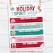 Christmas Spirit Week Flyer Template | Editable Holiday Dress up Days ...