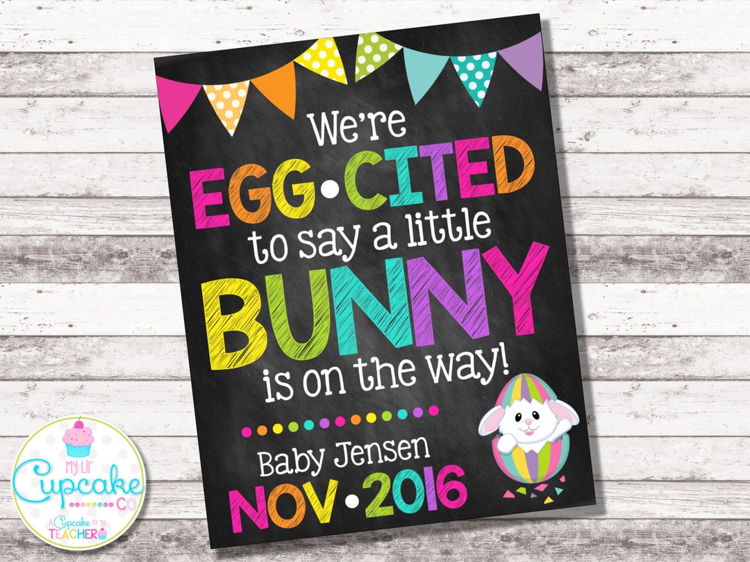 Easter Pregnancy Announcement | Little Bunny Baby | Egg-cited to Say ...