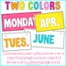 Daily Flip Calendar Cards in Bright Colors for Classroom | Classroom ...