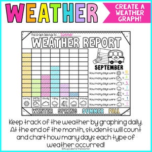 Calendar and Weather Notebook Journal for Morning Meeting in the ...