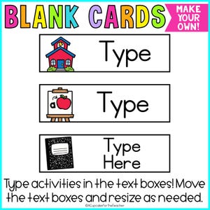 Classroom Daily Visual Schedule Cards With Editable Cards and Clocks - Etsy