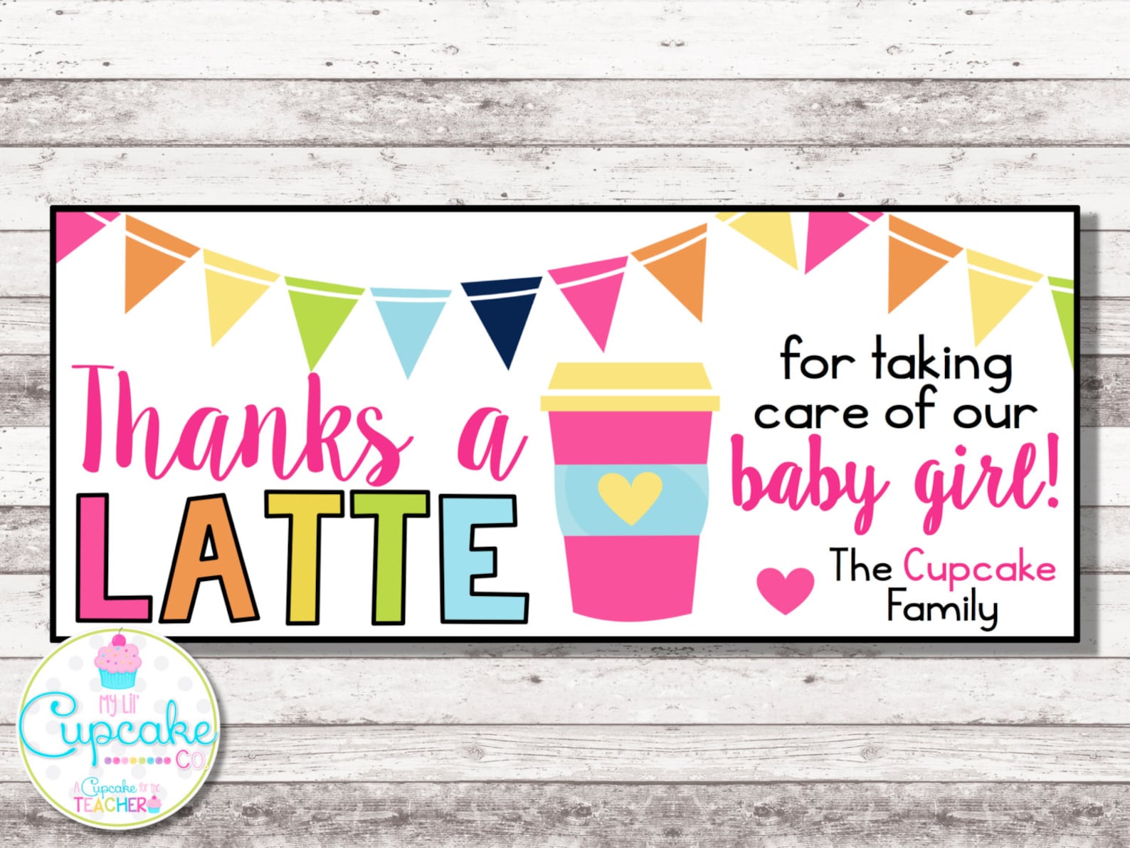 Thanks a LATTE Printable Thank You Card Thank You Note for - Etsy