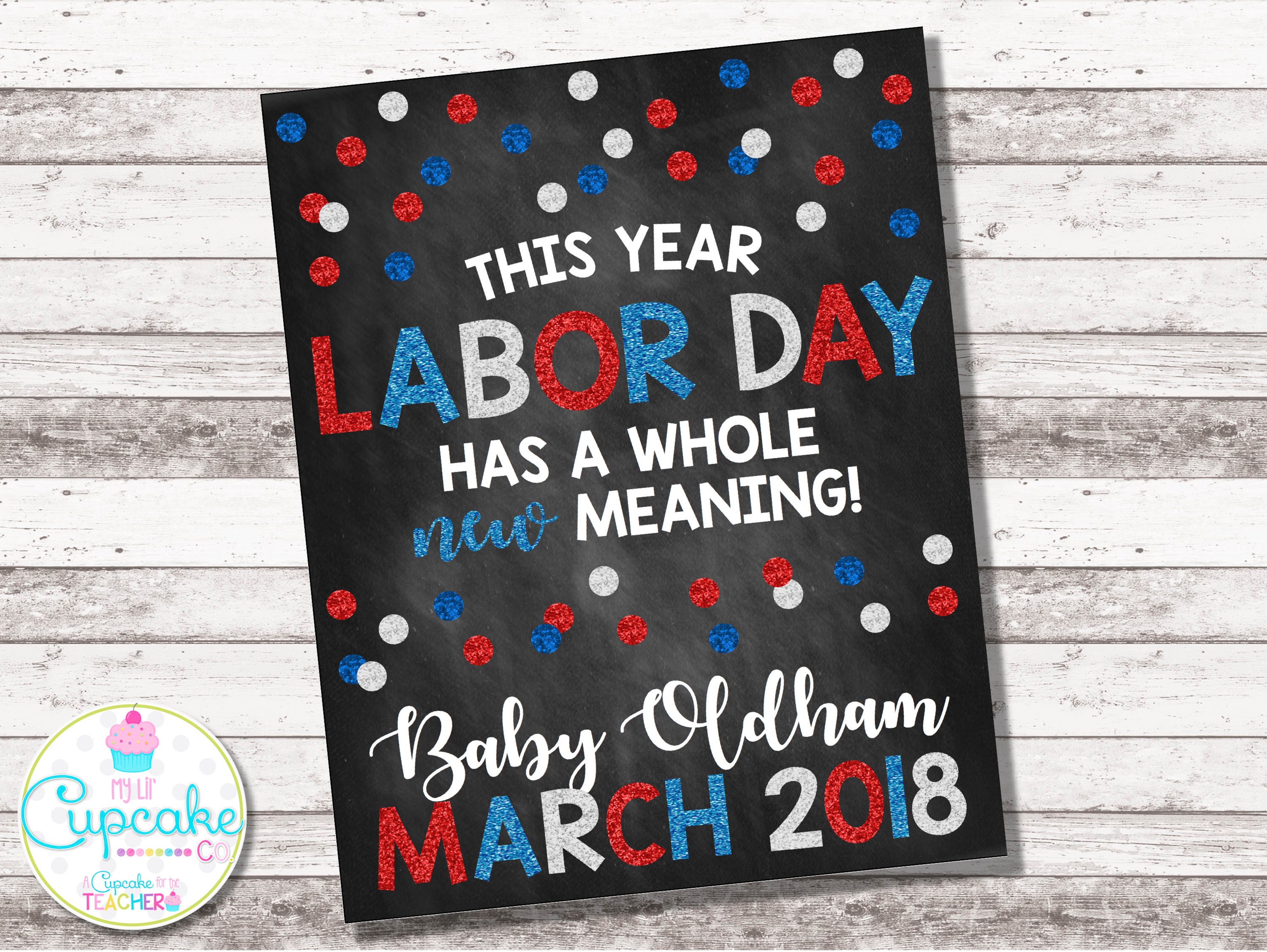 Labor Day Pregnancy Announcement September Pregnancy Baby Chalkboard ...