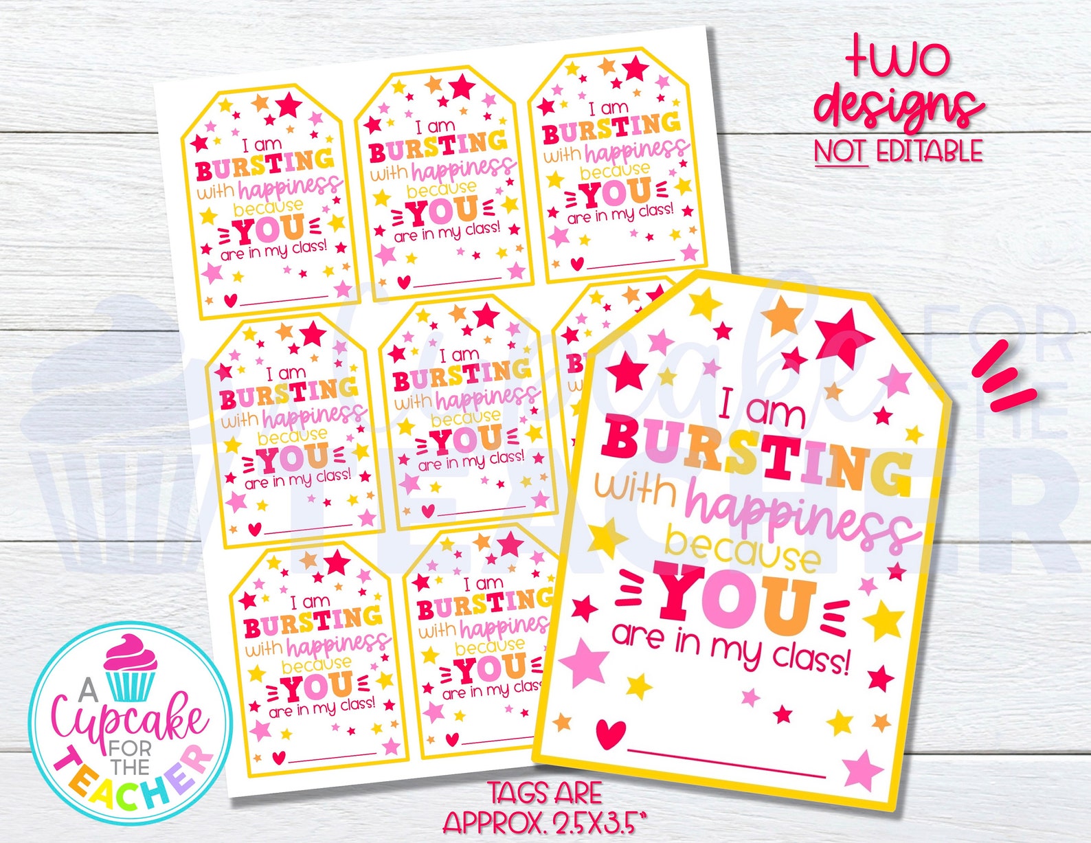 Bursting With Excitement Because You Are in My Class Printable Gift Tag ...