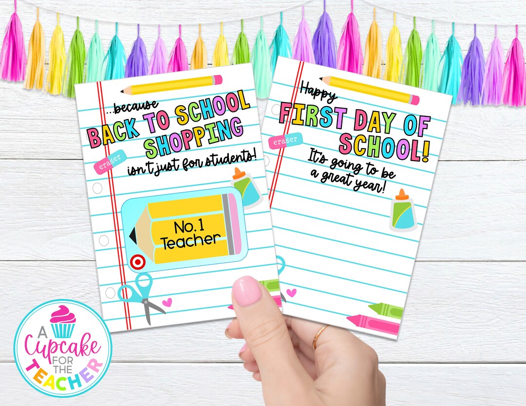 Welcome Back to School Teacher Gift Tag | Back to School Shopping Gift ...