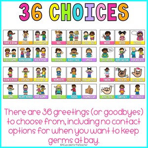 Morning Greeting Choices | Classroom Greeting or Goodbye Signs ...