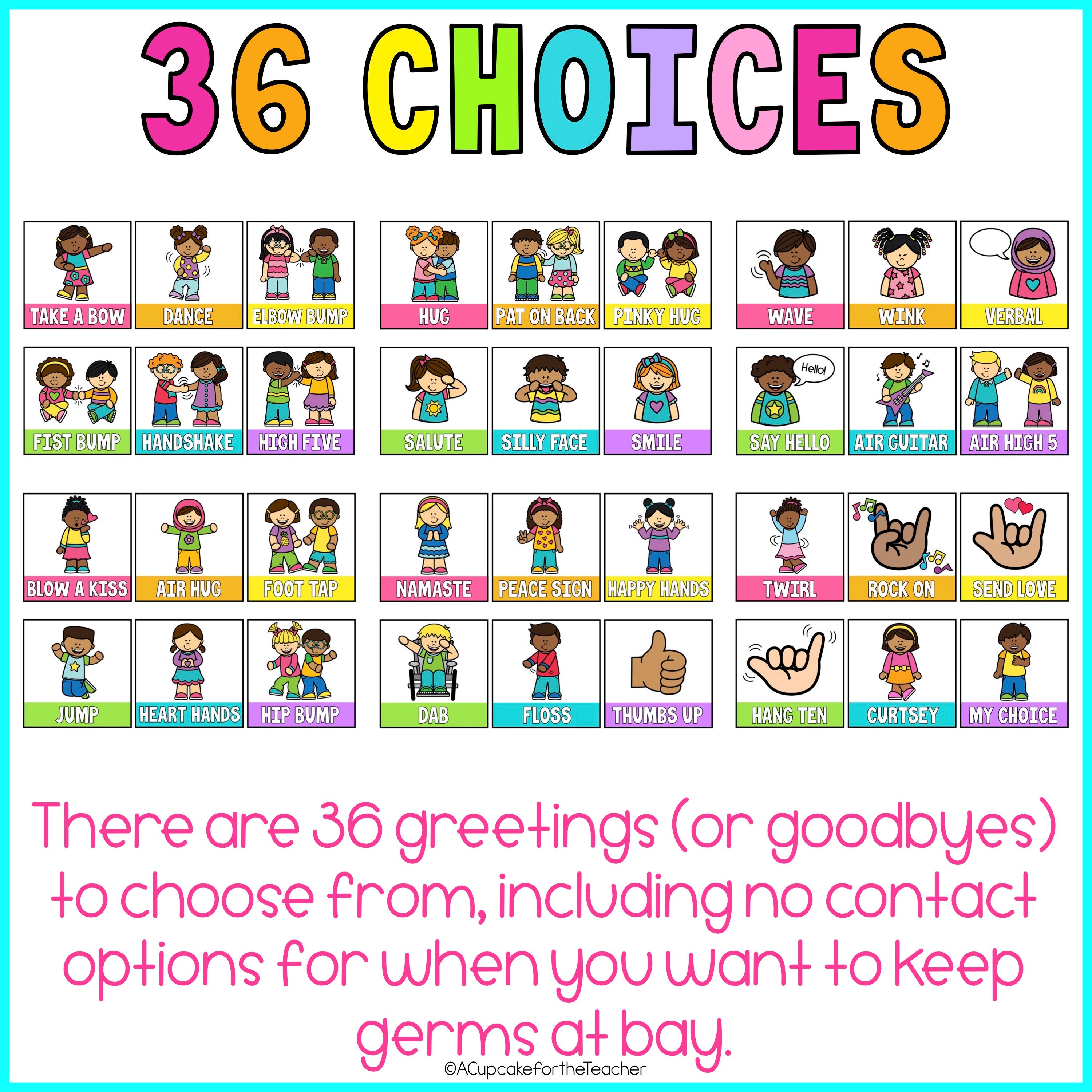 Morning Greeting Choices | Classroom Greeting or Goodbye Signs ...