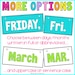Daily Flip Calendar Cards in Bright Colors for Classroom | Classroom ...