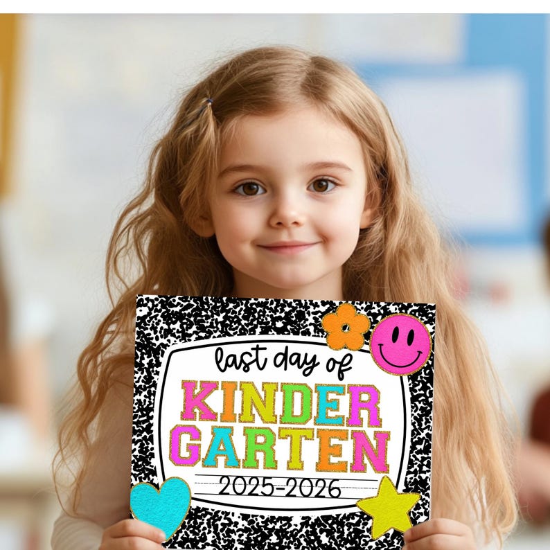 First Day of Kindergarten Sign 2025 | First and Last Day of School ...