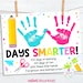 100th Day of School Handprint Art Craft | 100 Days Smarter Handprint ...