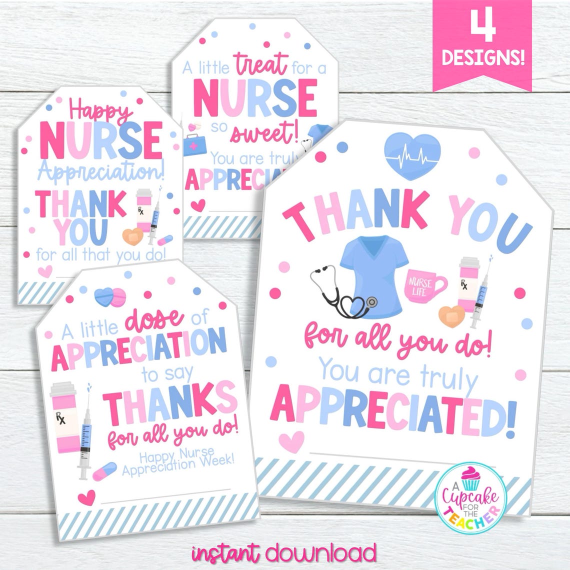 Nurse Appreciation Gift Tag | Nurse Appreciation Week Gift Tags ...