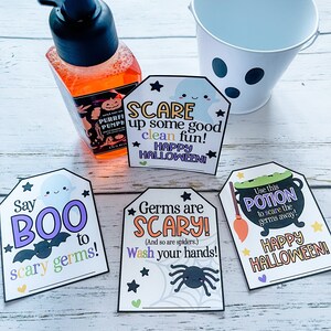 Halloween Gift Tags | Say Boo to Scary Germs | Germs Are Scary | Scare ...