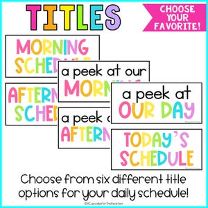 Classroom Daily Visual Schedule Cards With Editable Cards and Clocks - Etsy