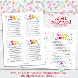 Ready Confetti First Day of School Poem | Night Before School Letter ...