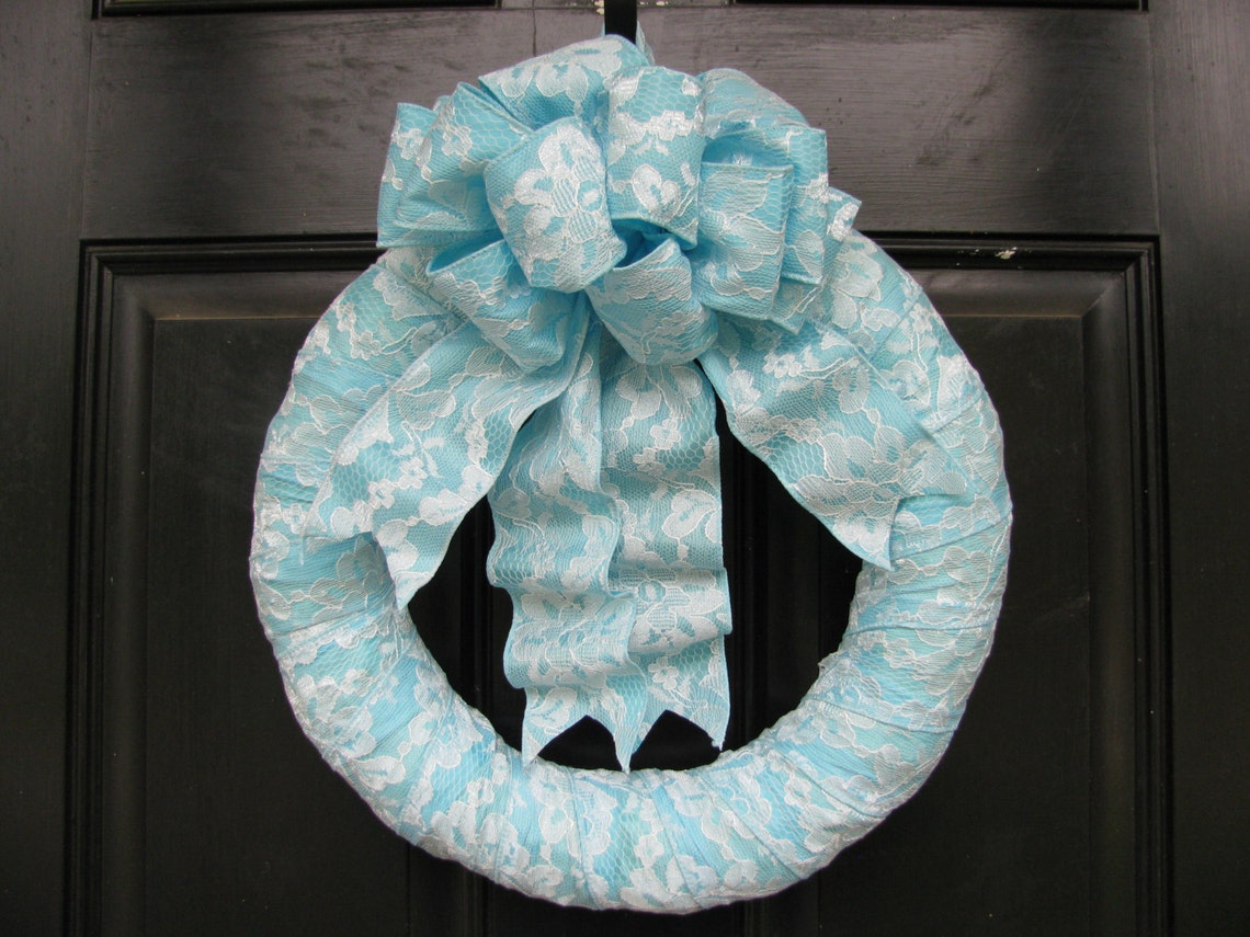 Blue Wreath, Light Blue Wreath, White Wreath, Lace Wreath, Victorian ...