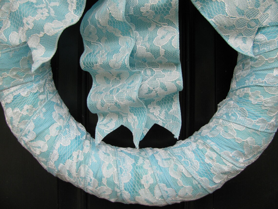 Blue Wreath, Light Blue Wreath, White Wreath, Lace Wreath, Victorian ...