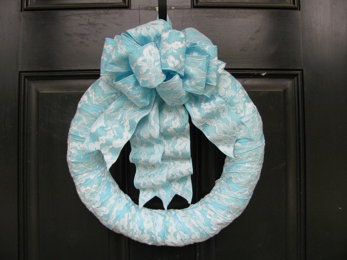 Blue Wreath, Light Blue Wreath, White Wreath, Lace Wreath, Victorian ...